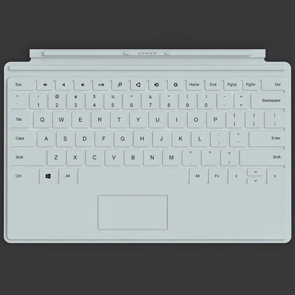 microsoft surface keyboard 3d model