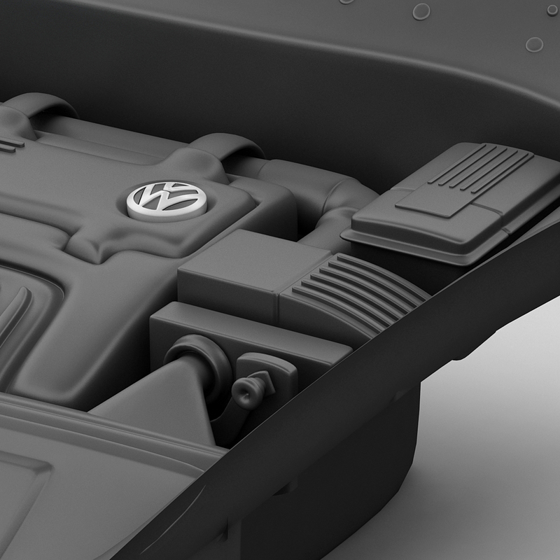 3d volkswagen car engine model