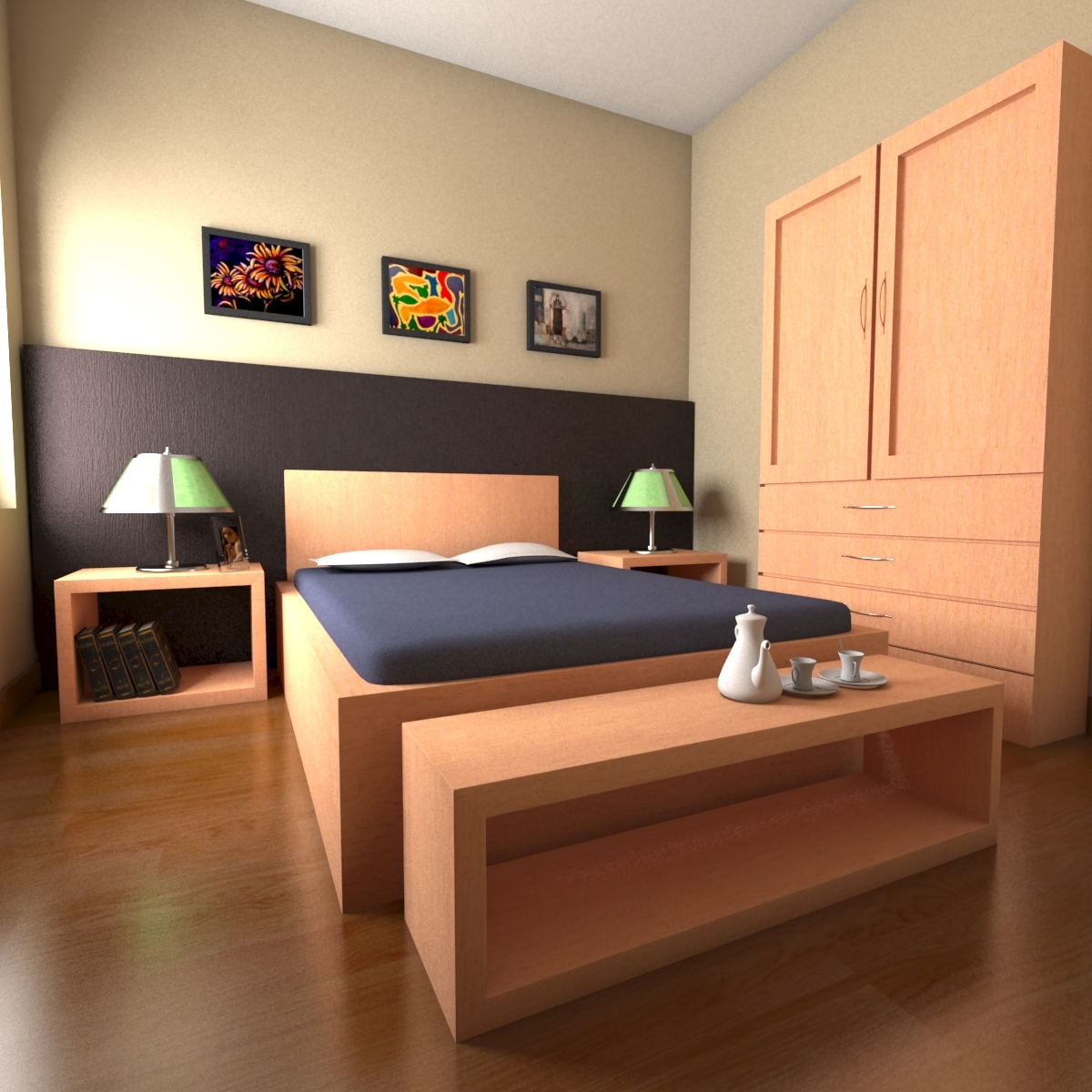 3ds max bed room
