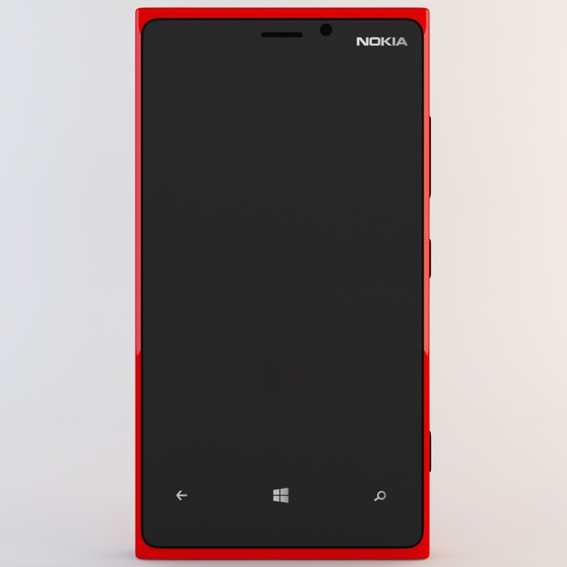 3d red nokia lumia 920