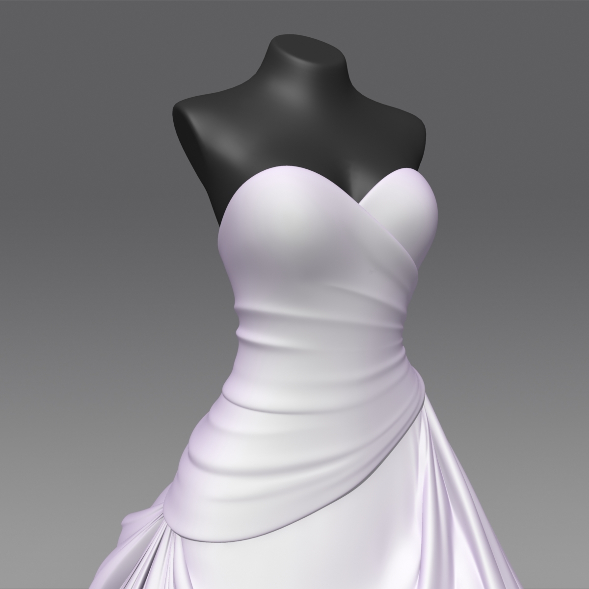 3d wedding dress model