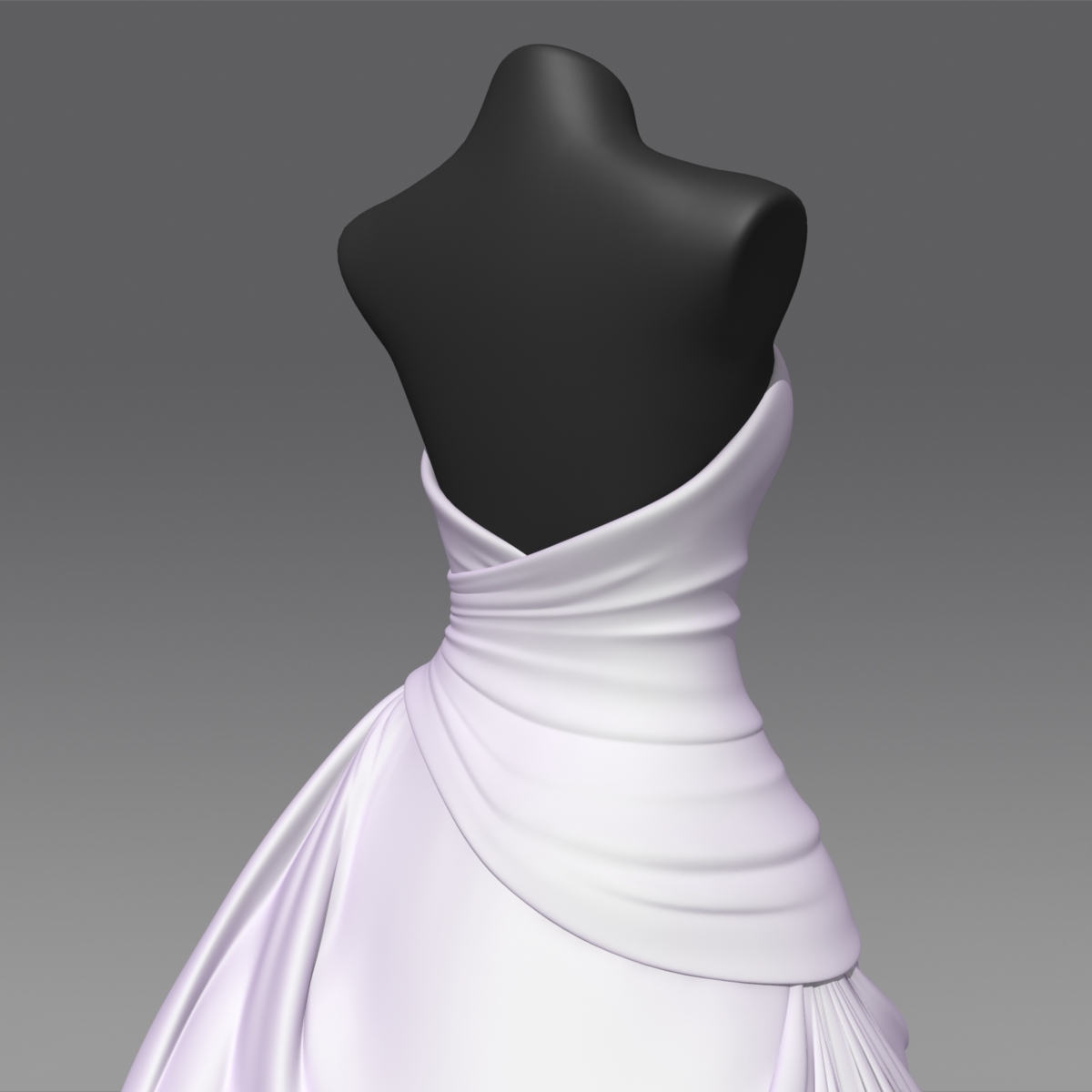 3d wedding dress model