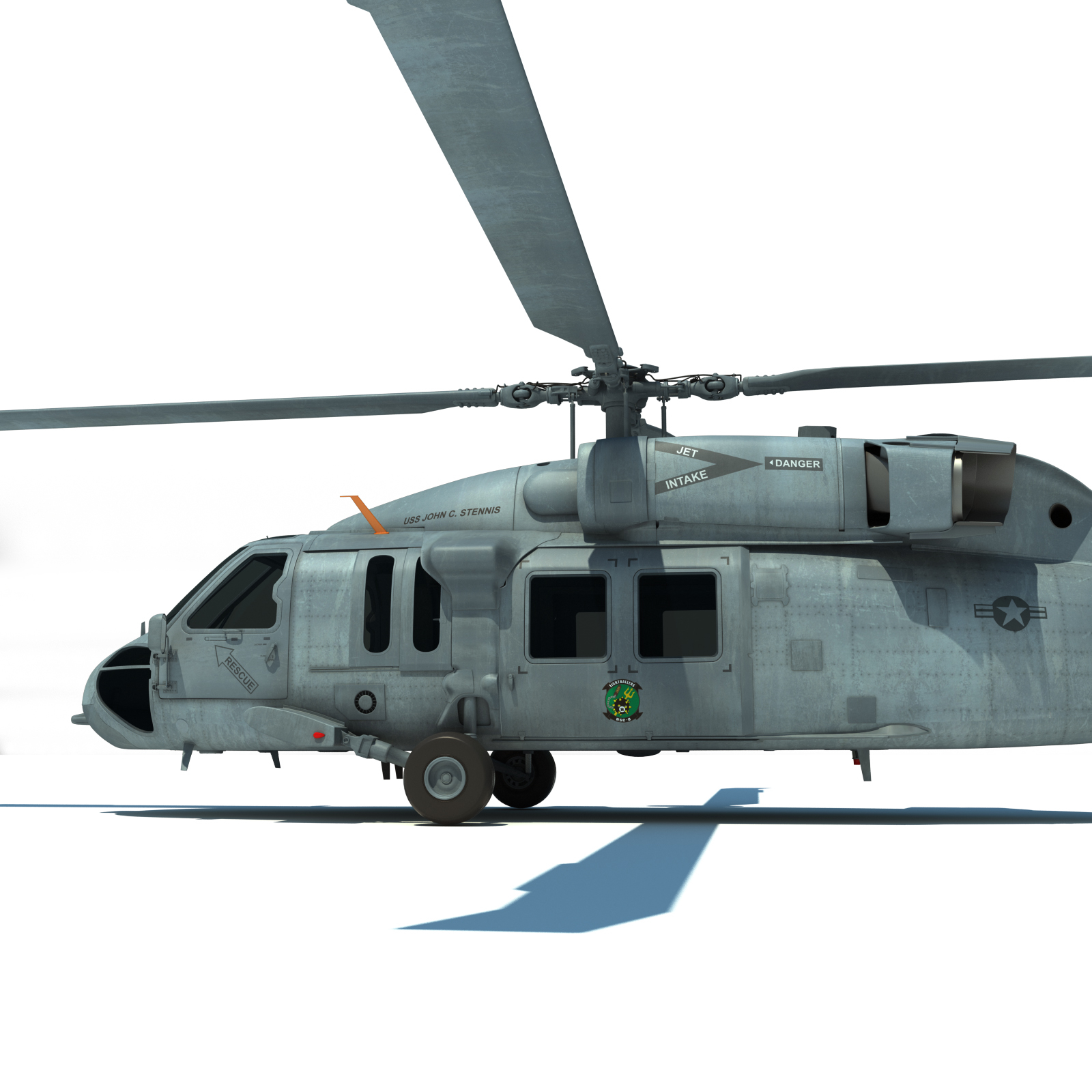 mh-60s sikorsky military helicopter 3d model