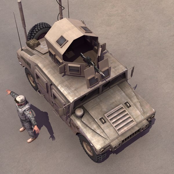3d model m1114 hmmwv driver
