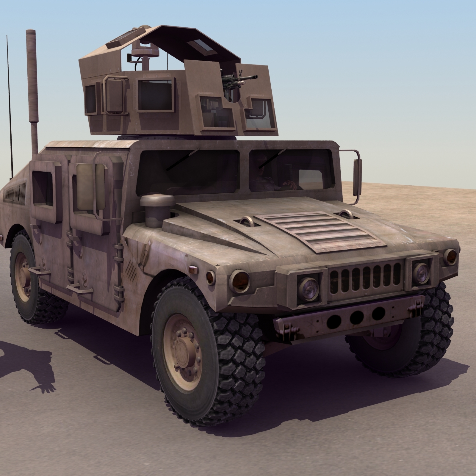 3d model m1114 hmmwv driver
