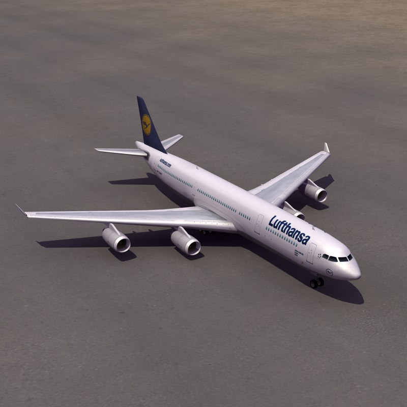3d airbus a340-300 model
