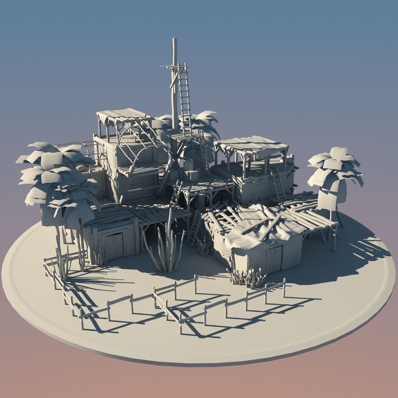 3d model old pueblo