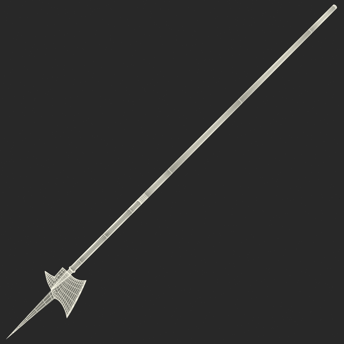 3d halberd polearm