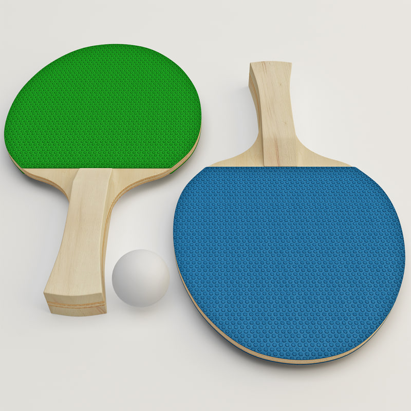 ping pong paddles 3d model