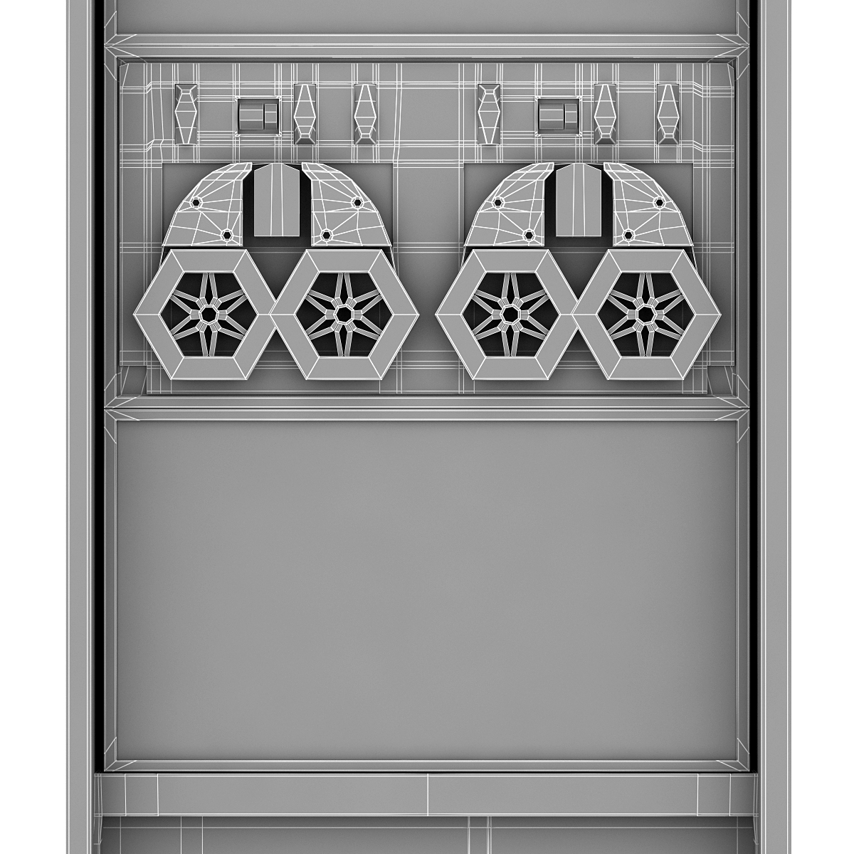 3d model of old minicomputer pdp-11