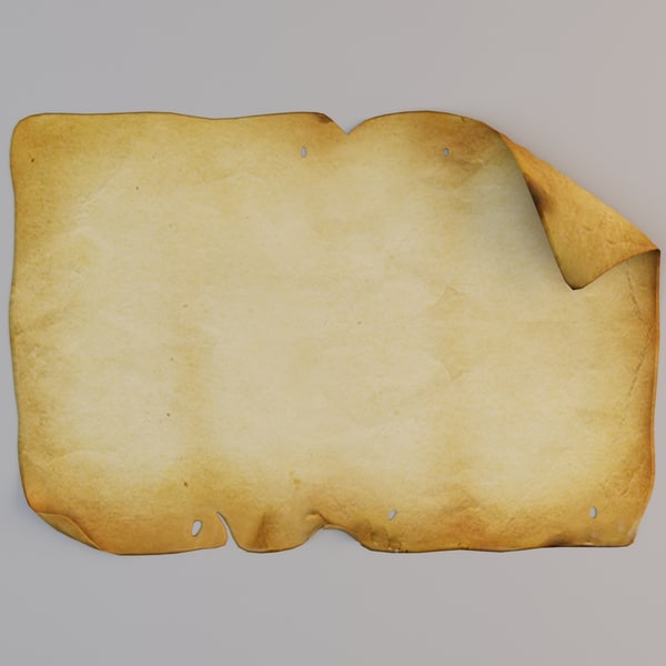 old paper 3d model
