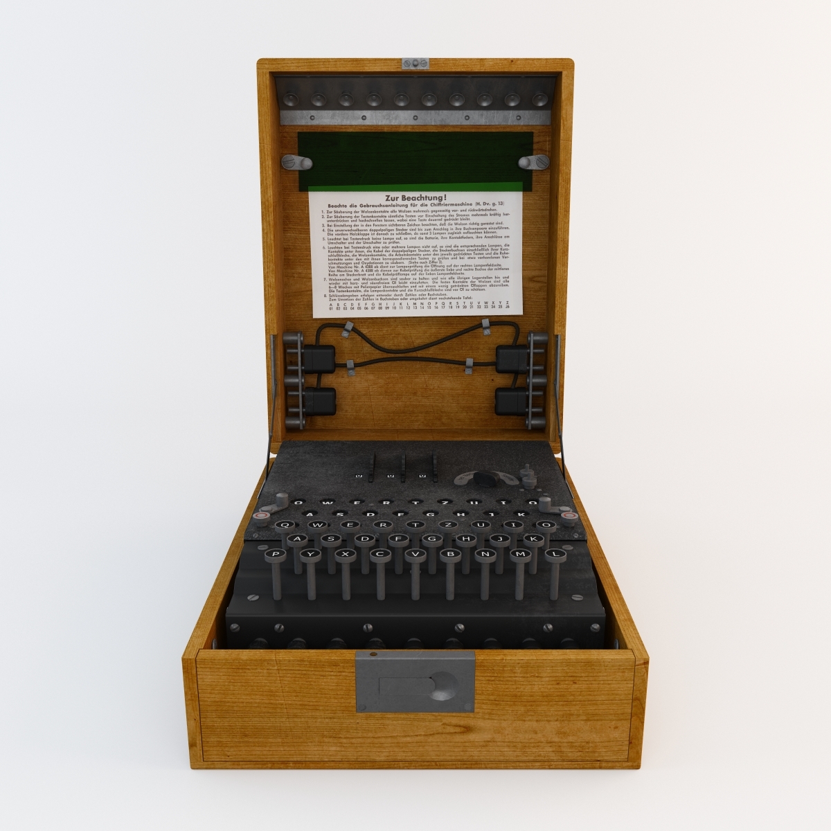 3d encryption machine military model