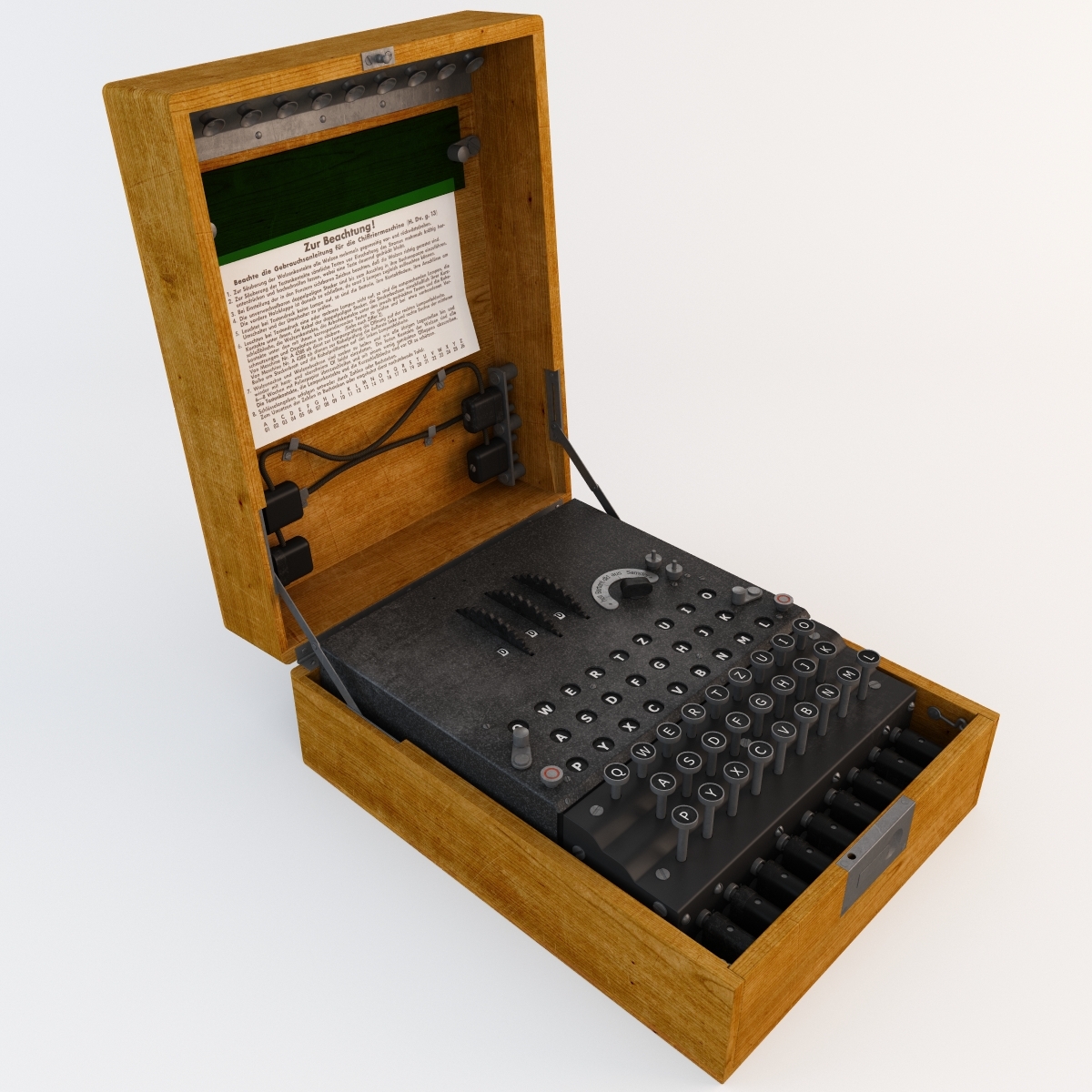 3d encryption machine military model