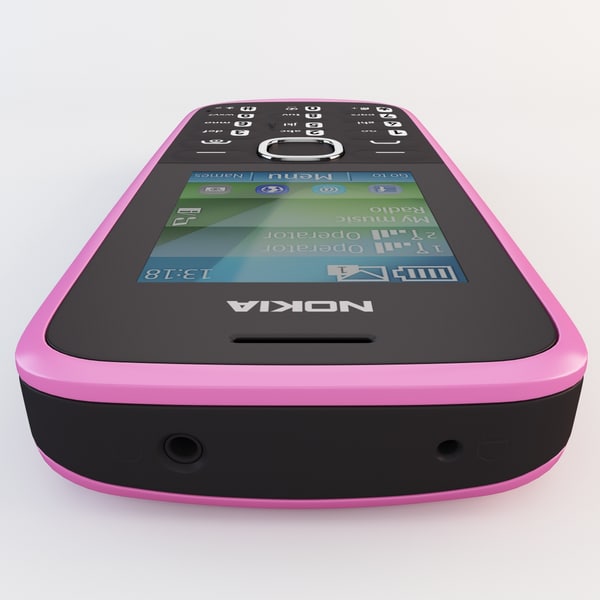 pink nokia 110 cellphone 3d obj