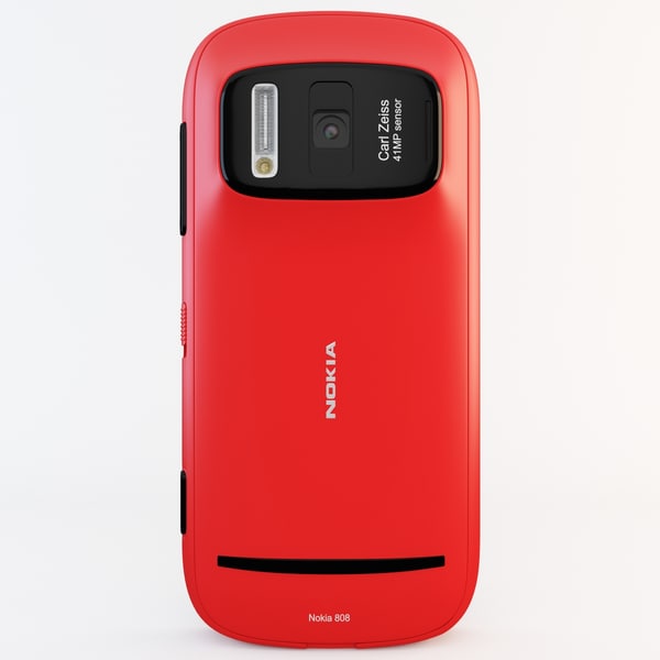 3d red nokia 808 pureview model