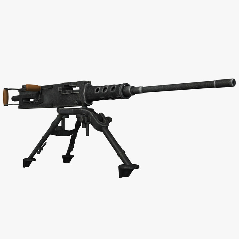 3d wwii browning m2 50 iber model