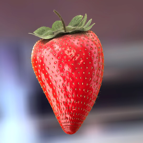 3ds max strawberry fruit leaf