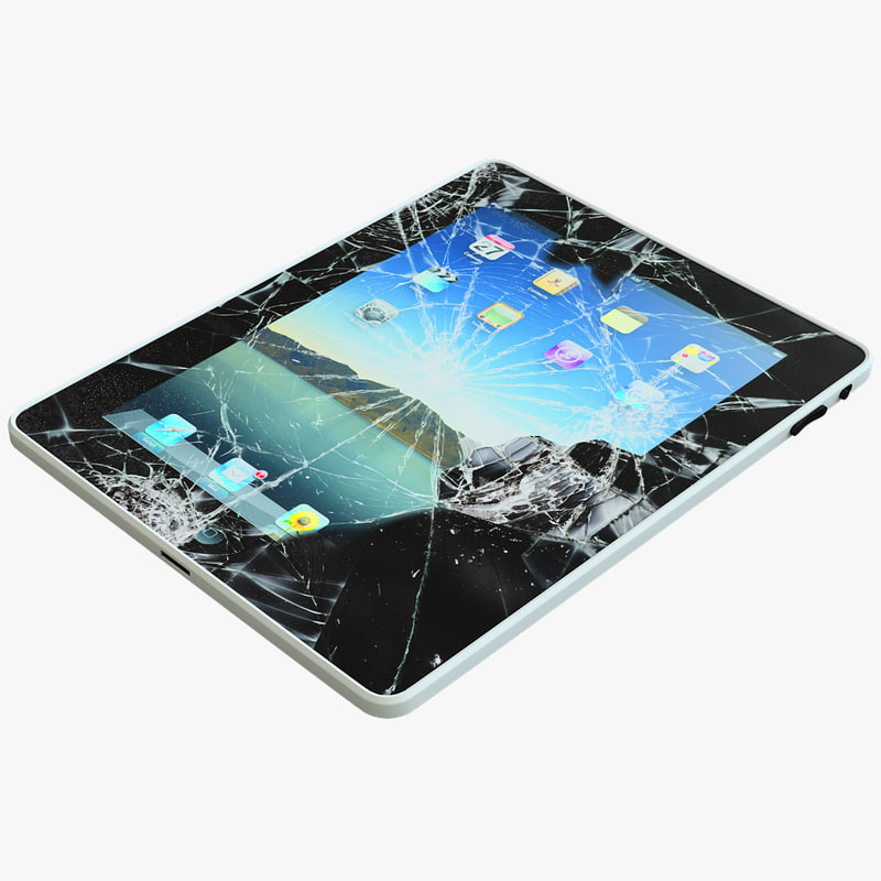 3d model of broken ipad