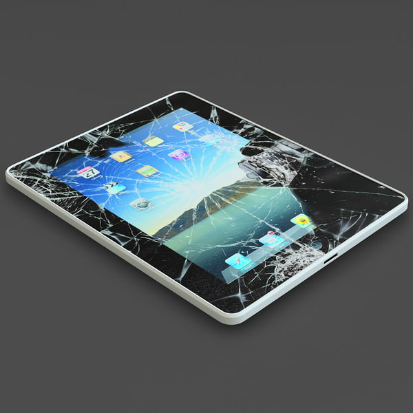 3d model of broken ipad