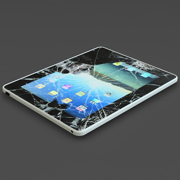3d model of broken ipad