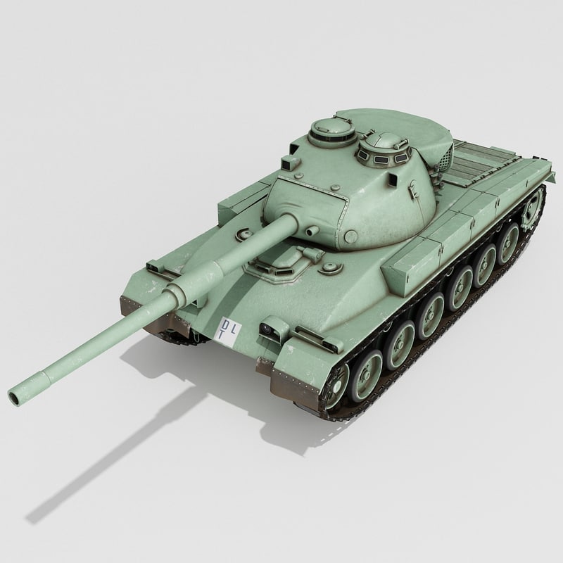 3d model swiss panzer 68 battle tank