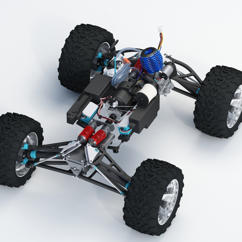 3d rigged car rc model