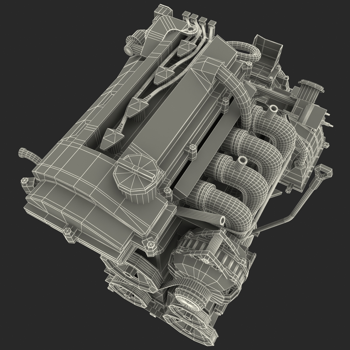 car engine 3d model