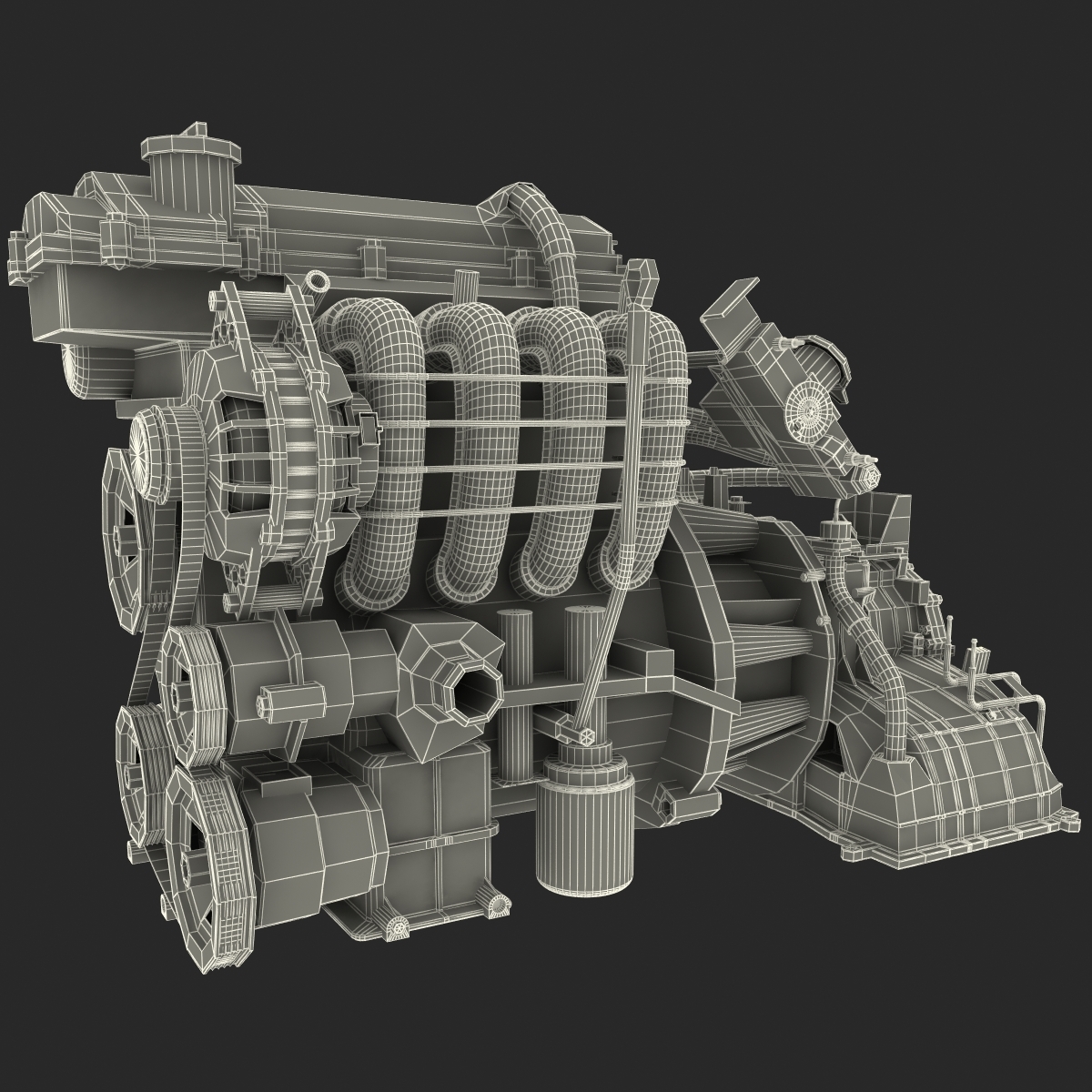 car engine 3d model