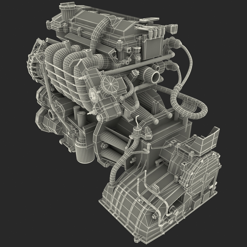 car engine 3d model