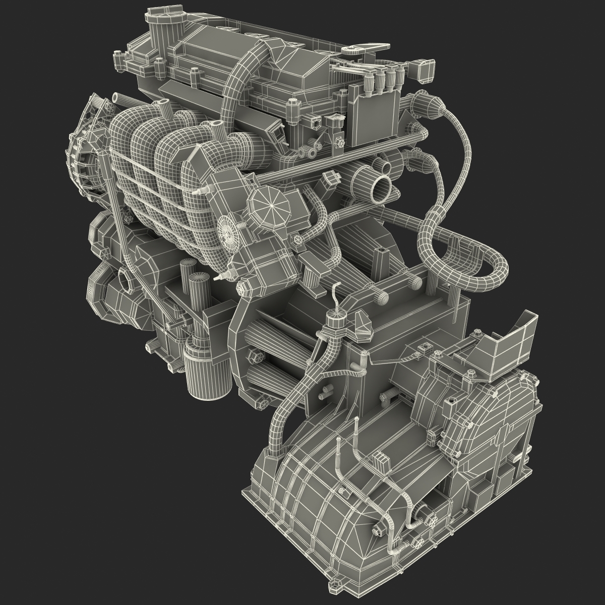 car engine 3d model
