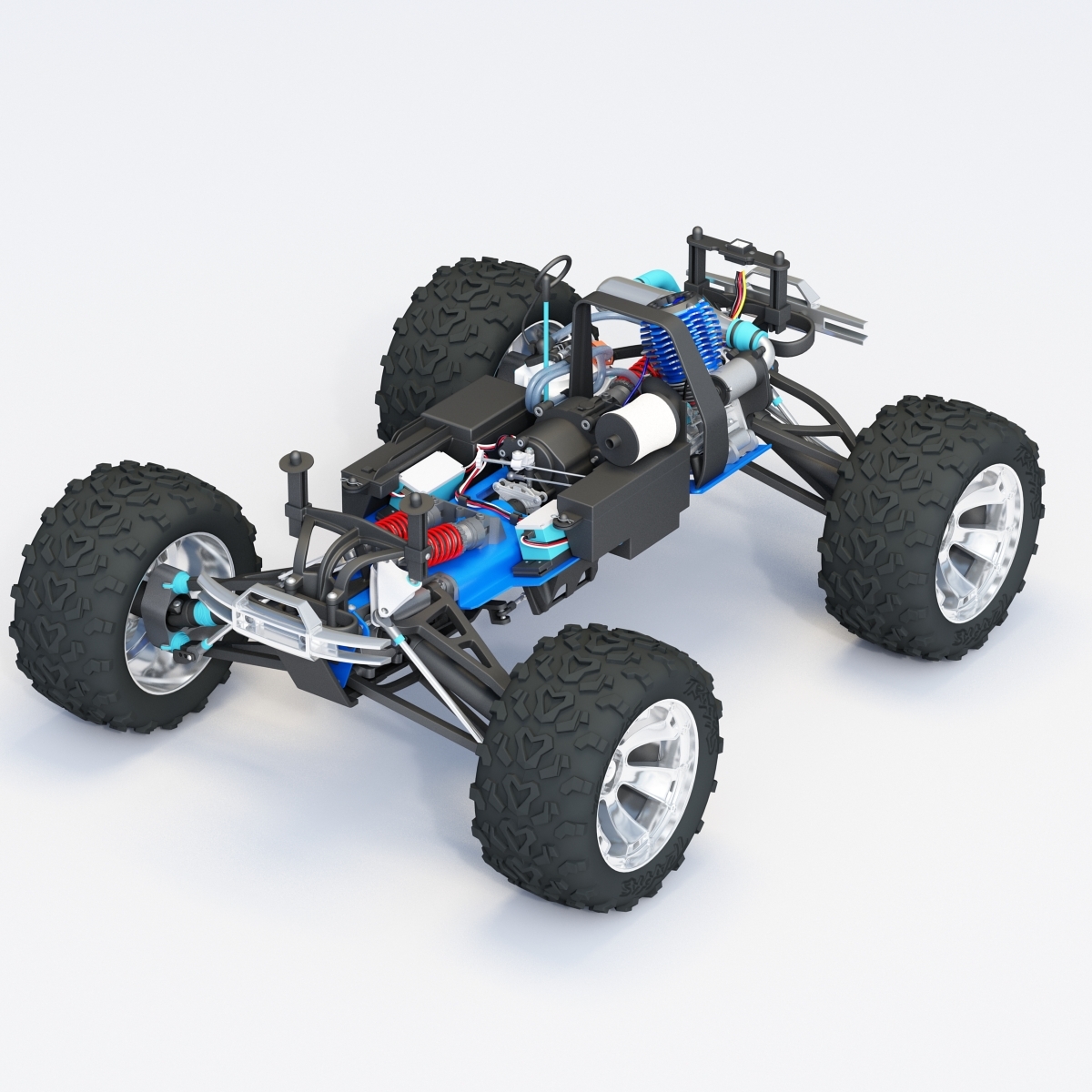 3d rigged car rc model