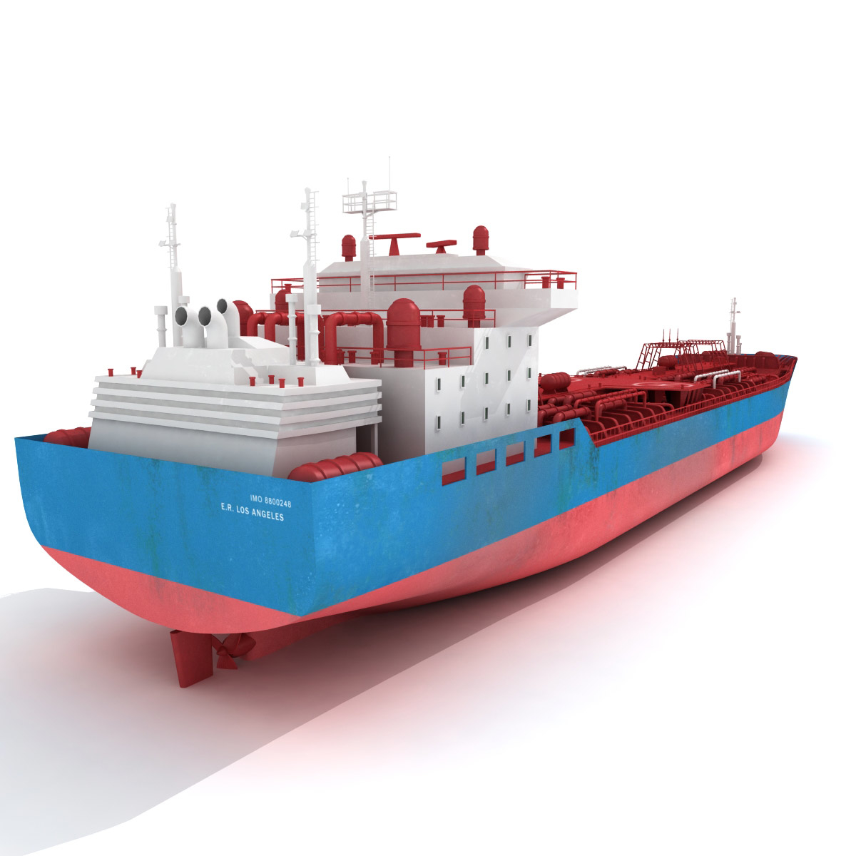 3d ship cargo oil tanker