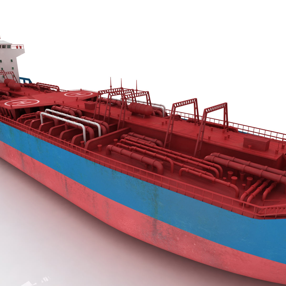 3d ship cargo oil tanker