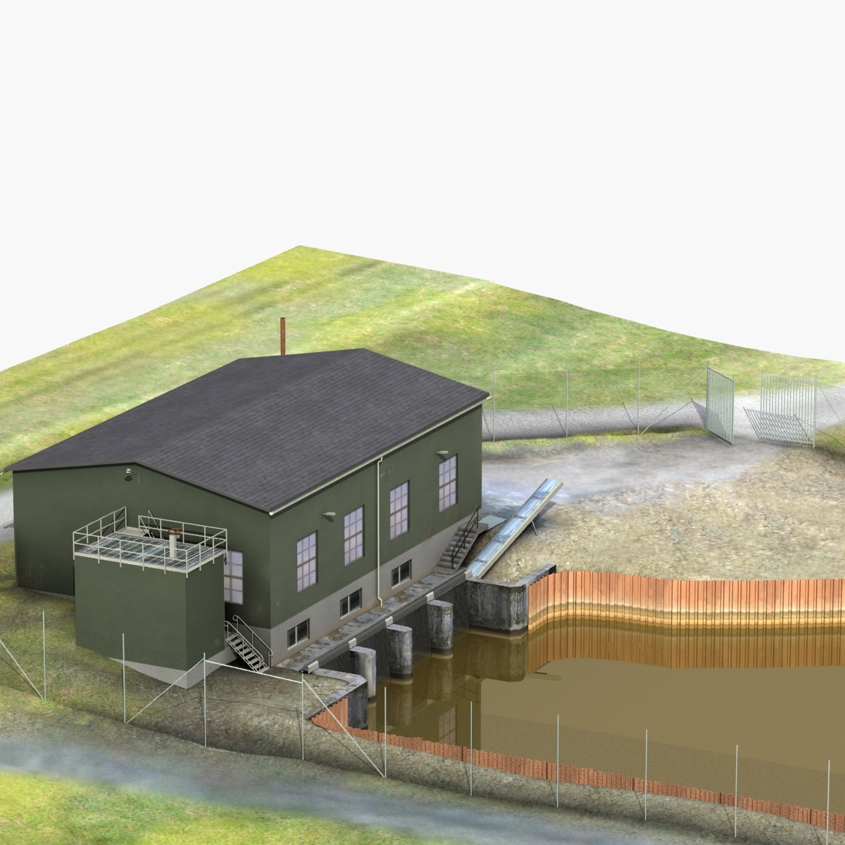 pumpstation pump 3d model