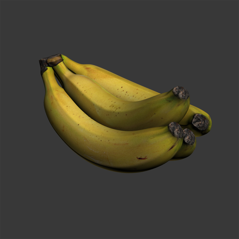 banana realistic 3d model