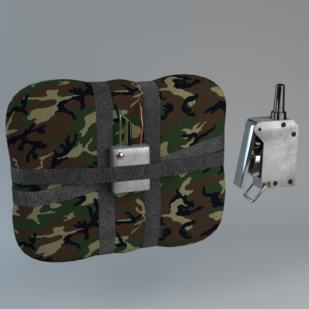 explosive c4 4 3d max