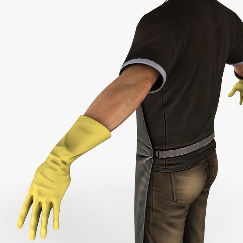 cleaner man 3d model