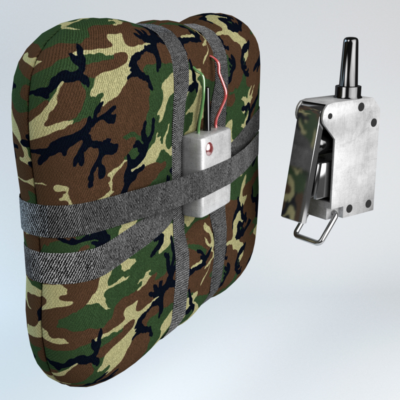 explosive c4 4 3d max