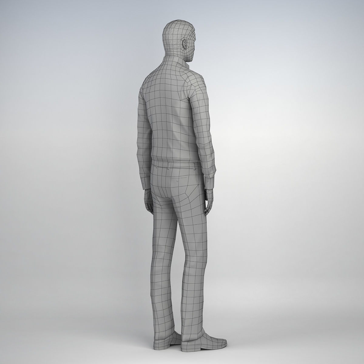 3d human casual man character model
