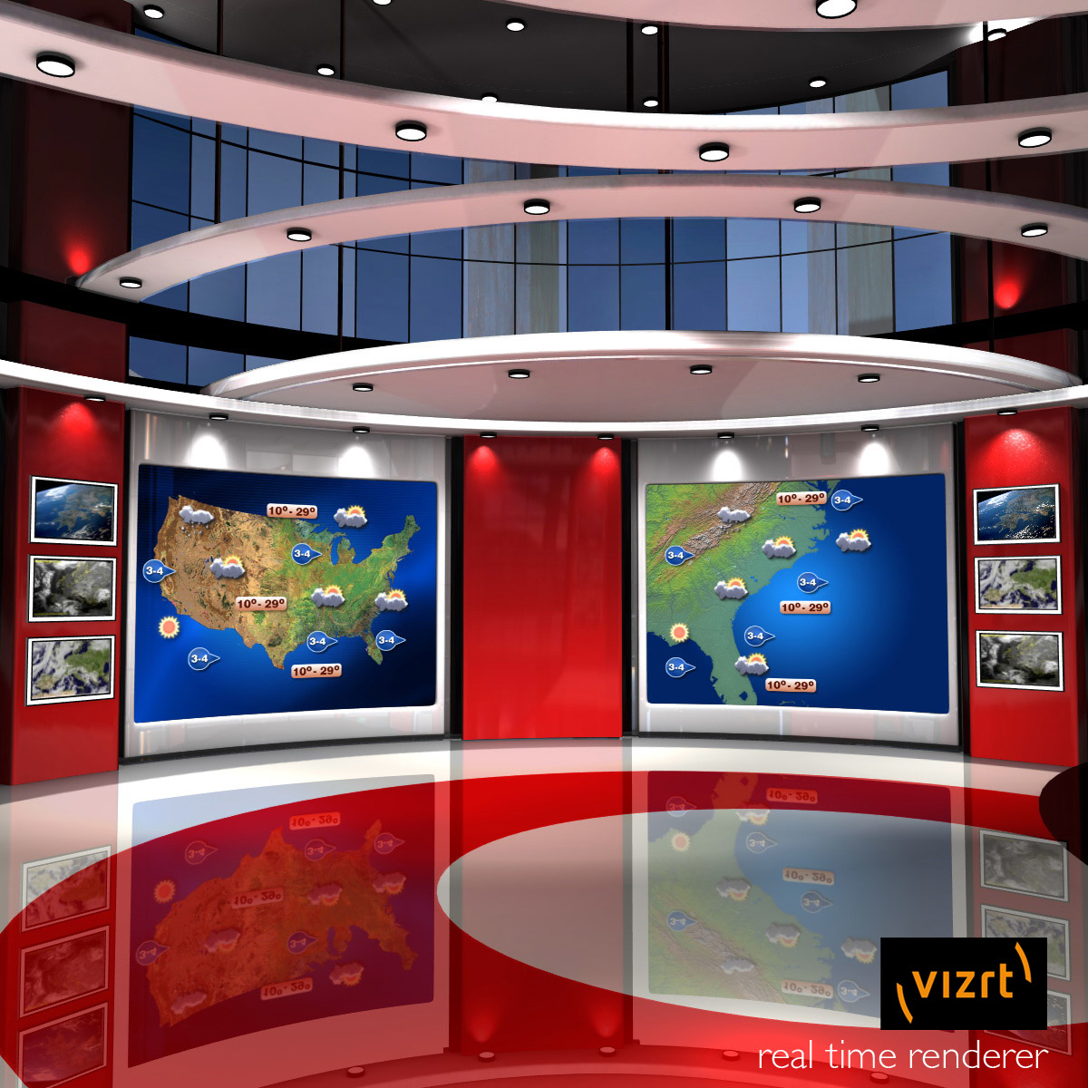 virtual set weather studio 3d max