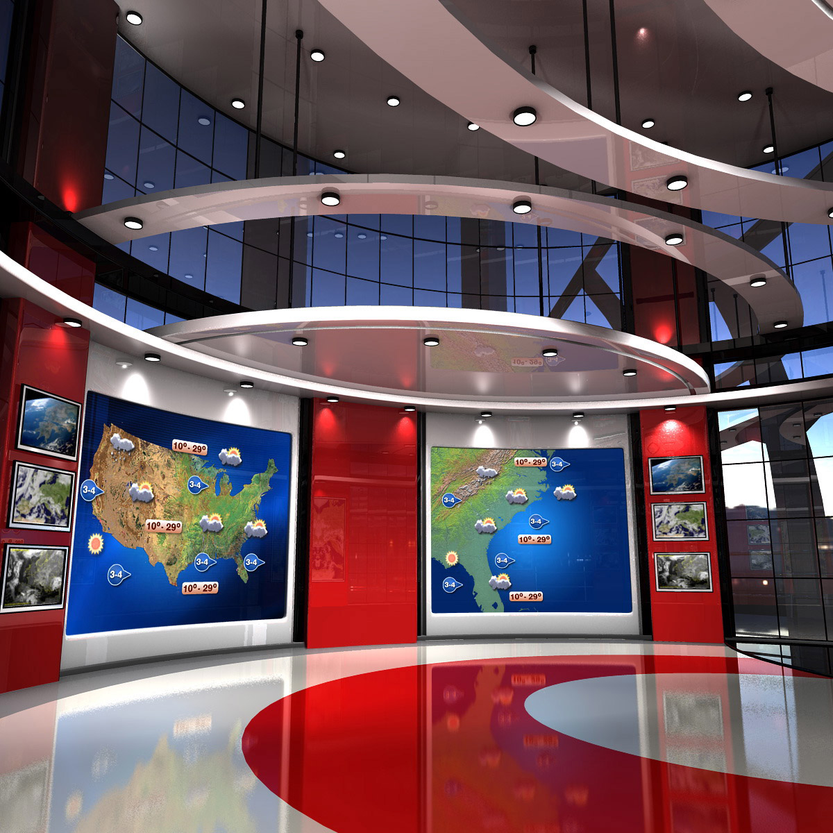 virtual set weather studio 3d max