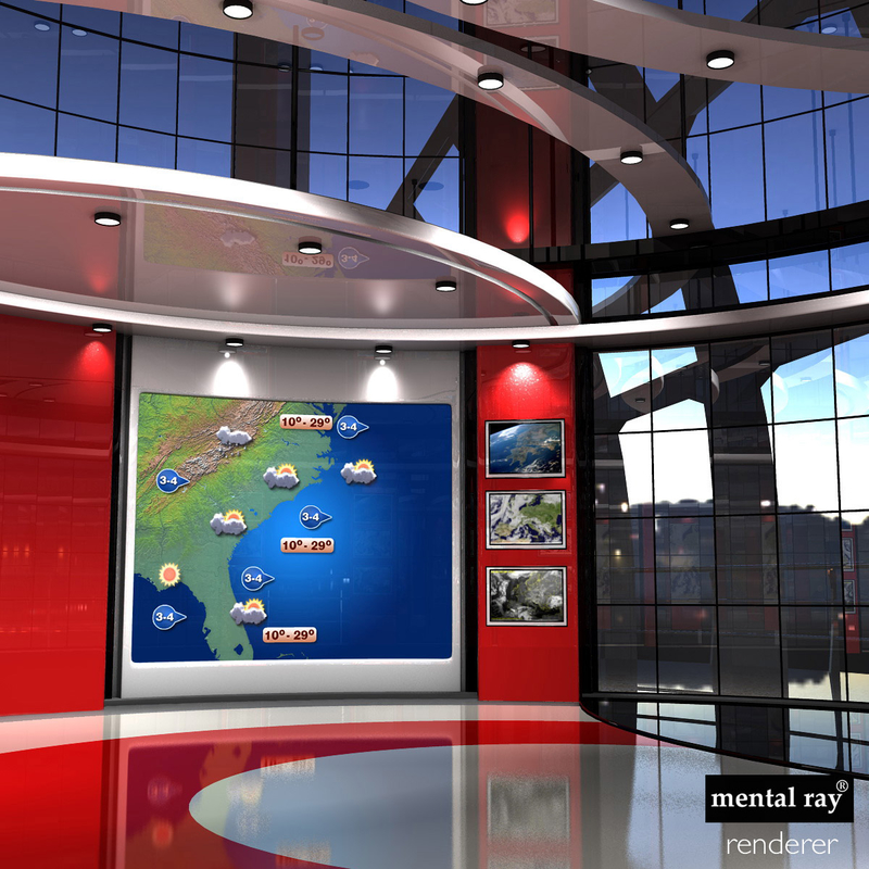 virtual set weather studio 3d max