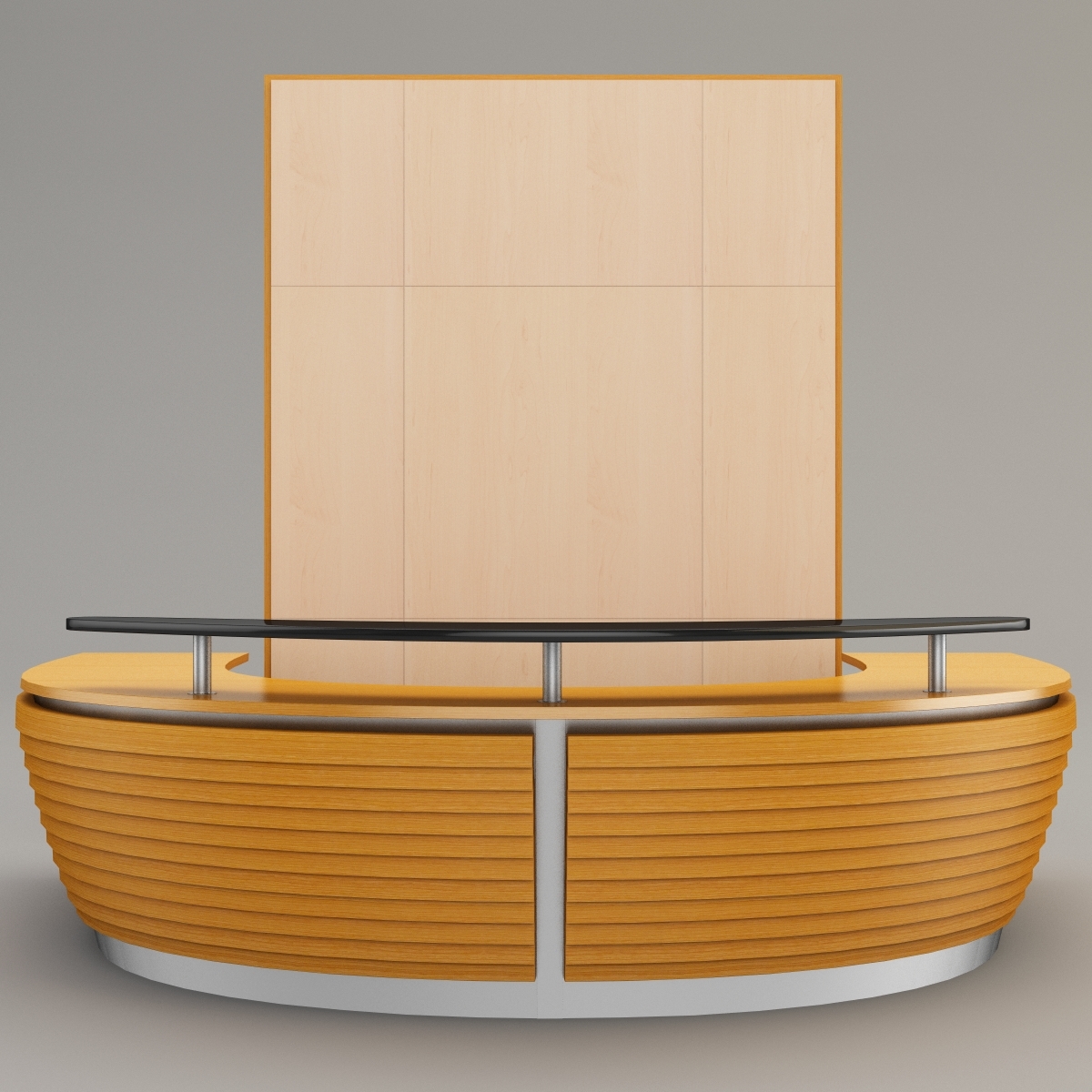 3d reception desk model