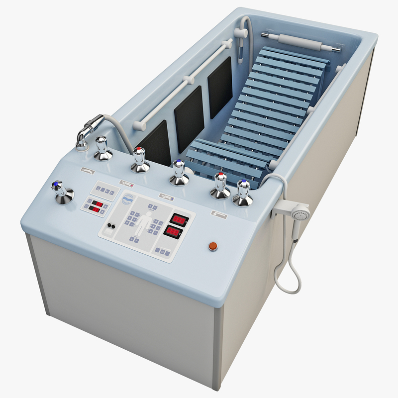 3d model commercial combined hydromassage bath