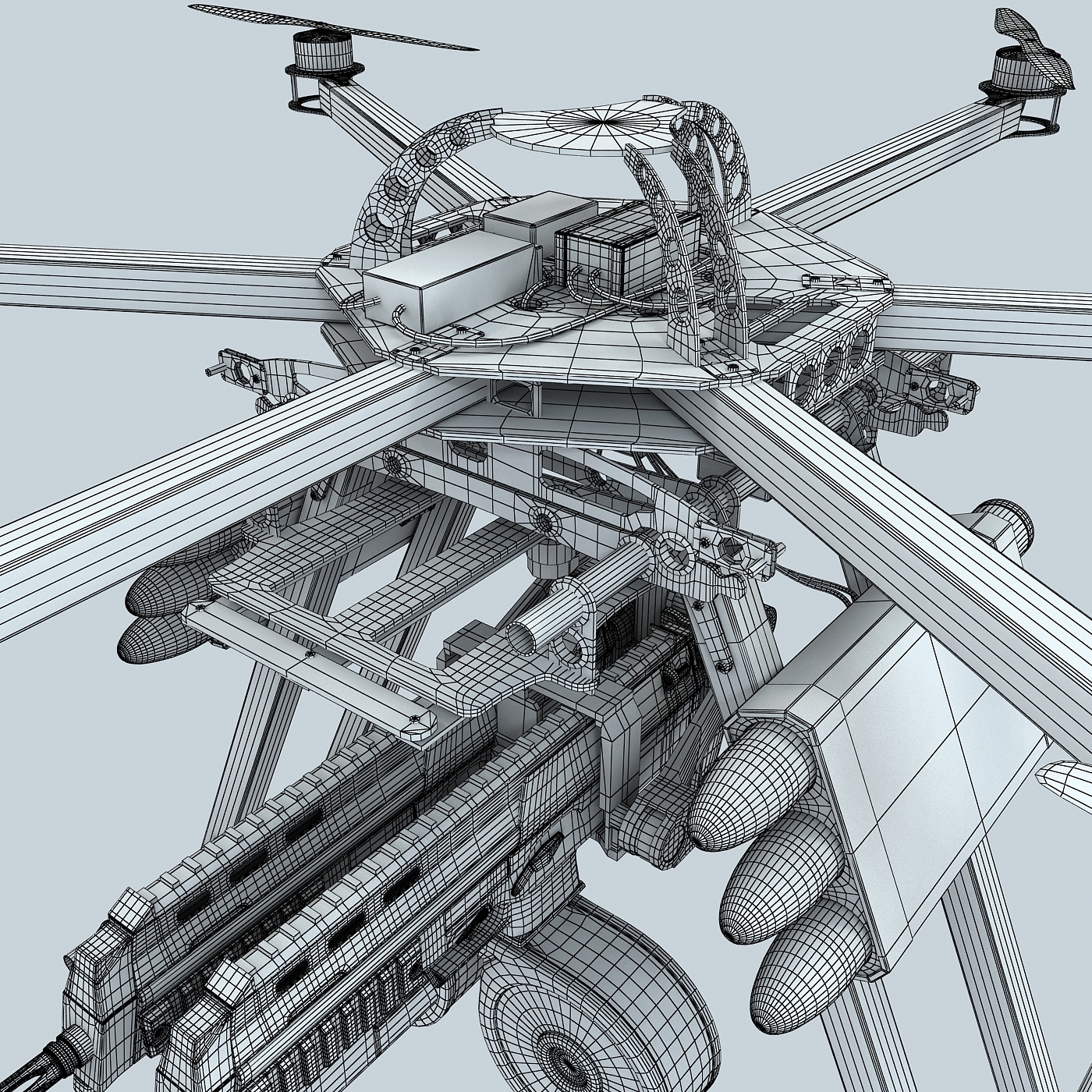 3d hexacopter attack drone