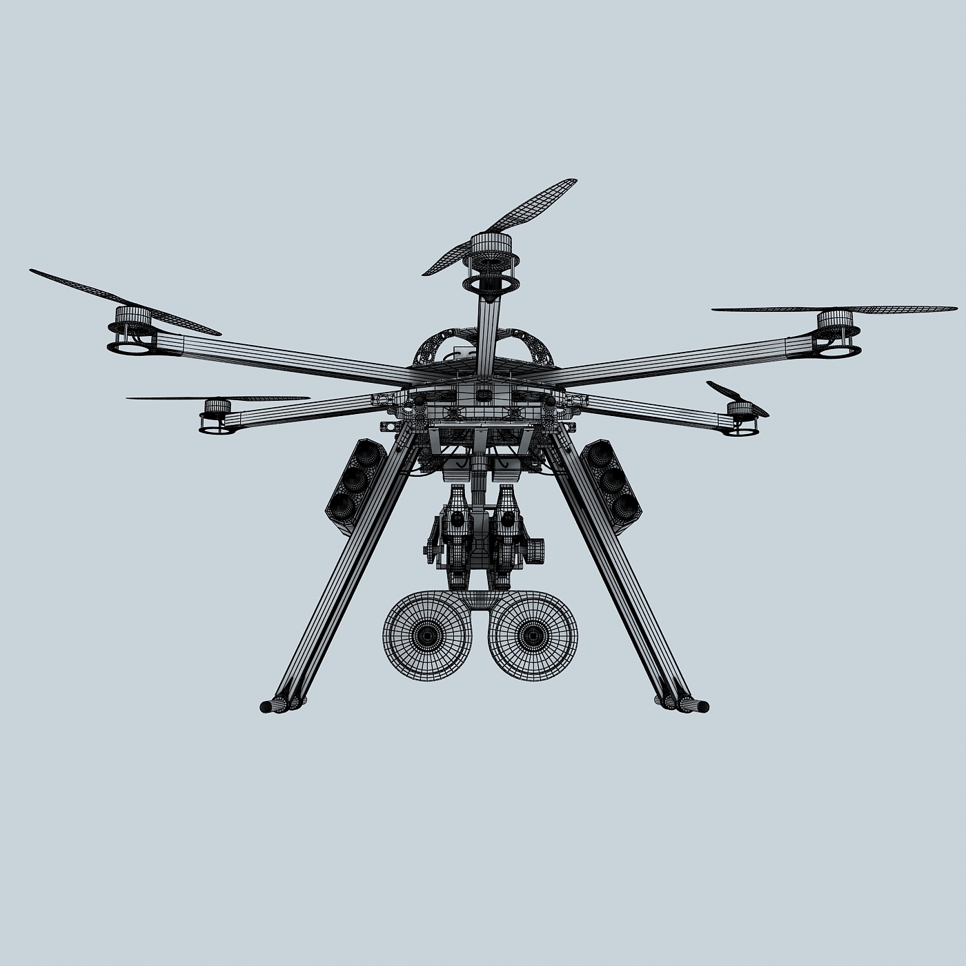 3d hexacopter attack drone