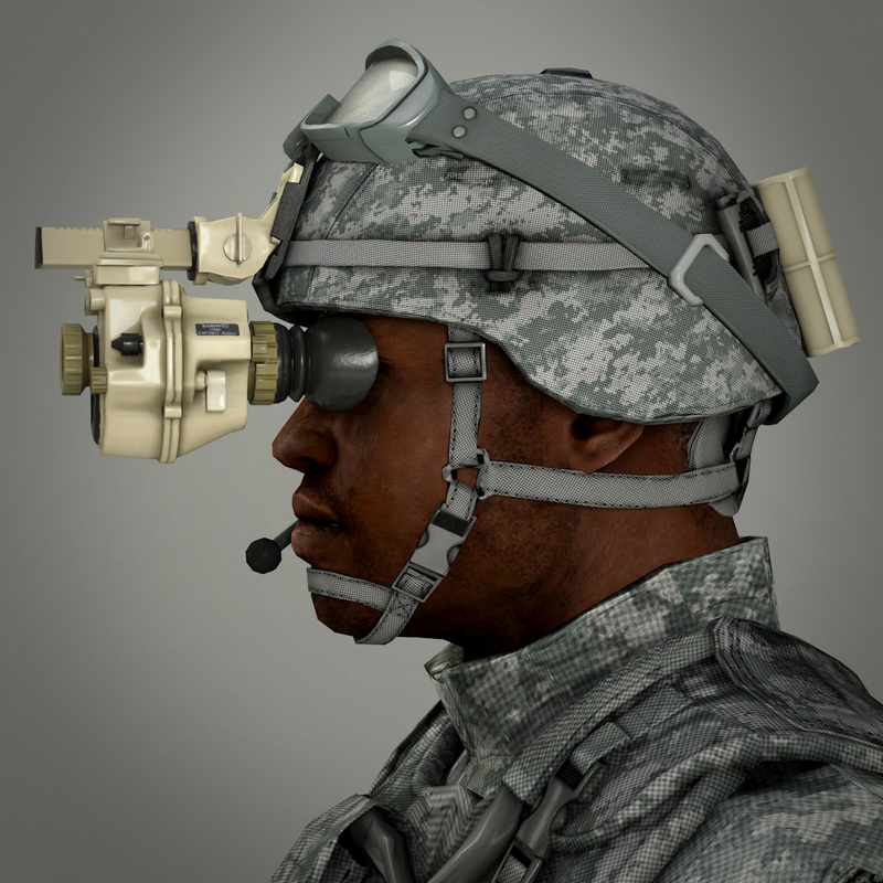 military male soldier 3d model