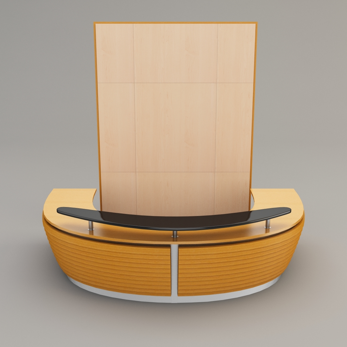 3d reception desk model