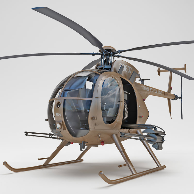 ah-6 little bird helicopter 3d model