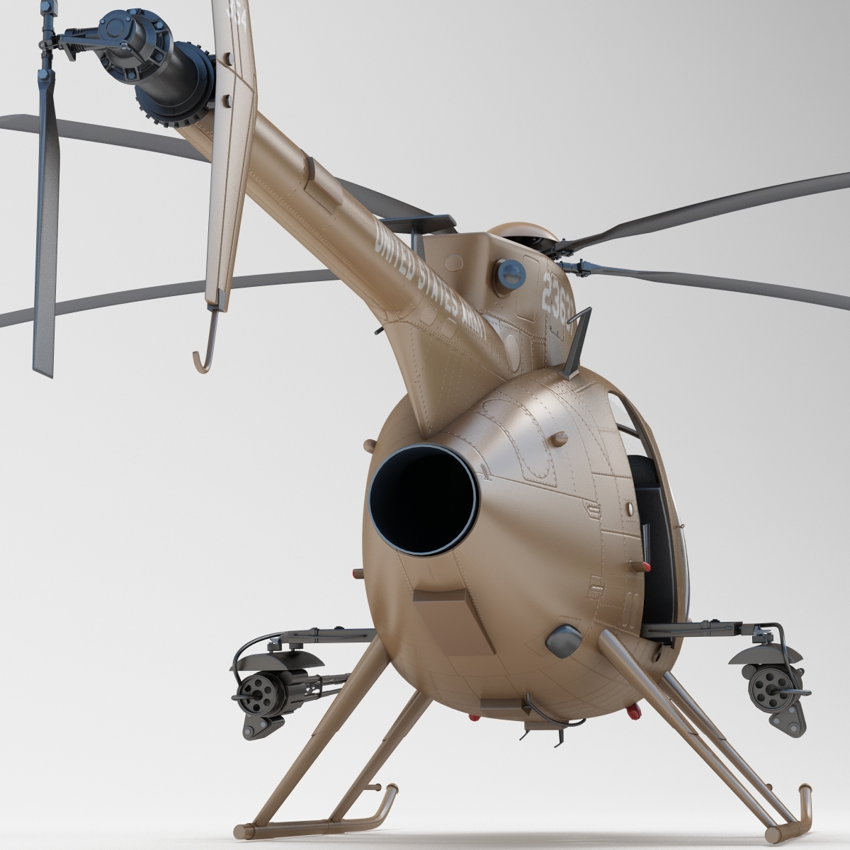 ah-6 little bird helicopter 3d model